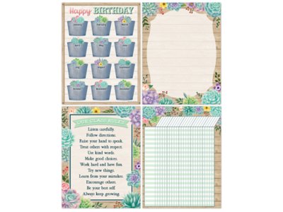 Rustic Bloom Classroom Management Poster Pack at Lakeshore Learning