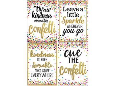 Confetti Motivational Poster Pack - Set 1 at Lakeshore Learning