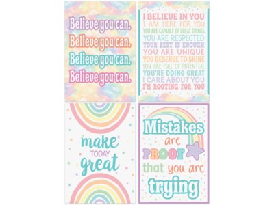 Pastel Pop Motivational Poster Pack at Lakeshore Learning