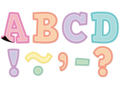 Pastel Pop 3" Magnetic Punch-Out Letters at Lakeshore Learning