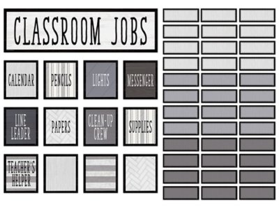 Modern Farmhouse Classroom Jobs Bulletin Board Set at Lakeshore Learning