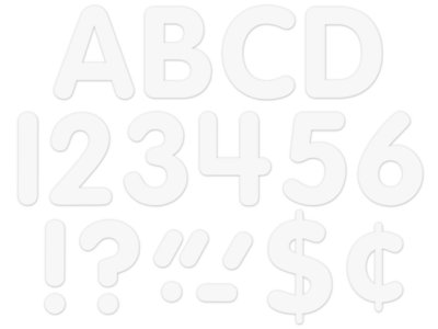 Classic White 4" Self-Adhesive Punch-Out Letters at Lakeshore Learning
