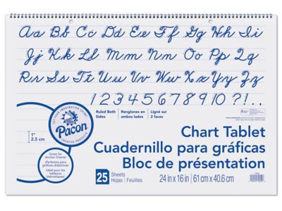 1" Ruled Landscape Chart Tablet - 24" x 16" at Lakeshore Learning