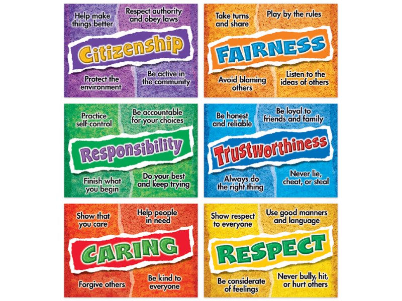Character Counts Posters NEW RELEASE: 50% Off For 24hrs! 🤗🧡This