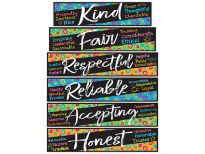 Color Harmony® Character Traits Bulletin Board Set at Lakeshore Learning