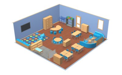 Expanded Learning Classroom Layout | Lakeshore® Furniture