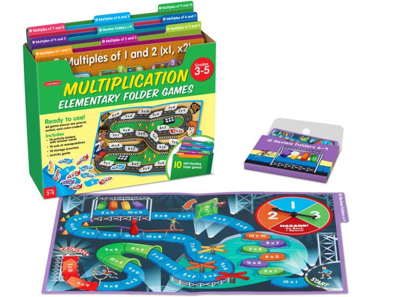 Multiplication Facts Folder Game Library - Gr. 3-5 at Lakeshore Learning