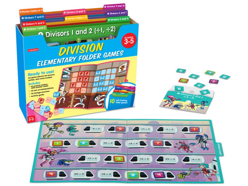 Division Facts Folder Game Library - Gr. 3-5 at Lakeshore Learning