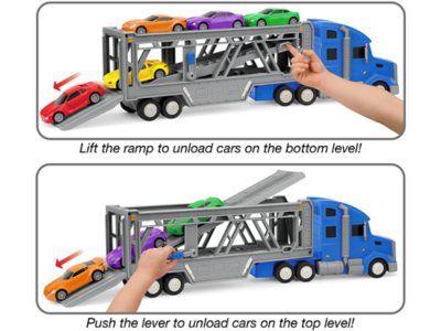 On the Move! Big Rig Car Carrier at Lakeshore Learning