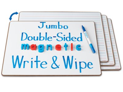 Jumbo Double-Sided Magnetic Write & Wipe Board - Set of 4 at Lakeshore ...