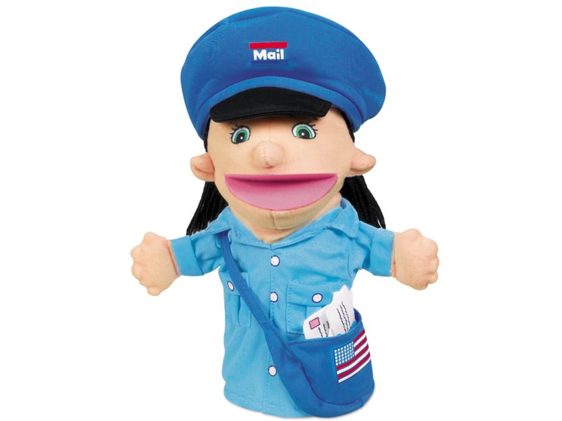 Let’s Talk! Mail Carrier Community Helper Puppet at Lakeshore Learning