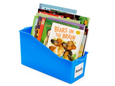 Neon Connect & Store Book Bin - Bright Blue at Lakeshore Learning