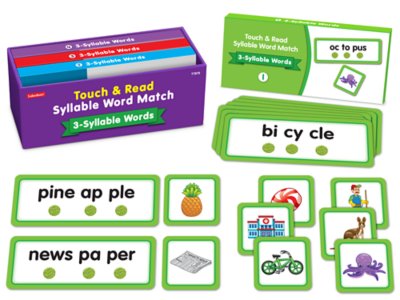 Touch & Read 3-Syllable Words Match at Lakeshore Learning