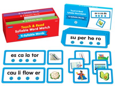 Touch & Read 4-Syllable Words Match at Lakeshore Learning