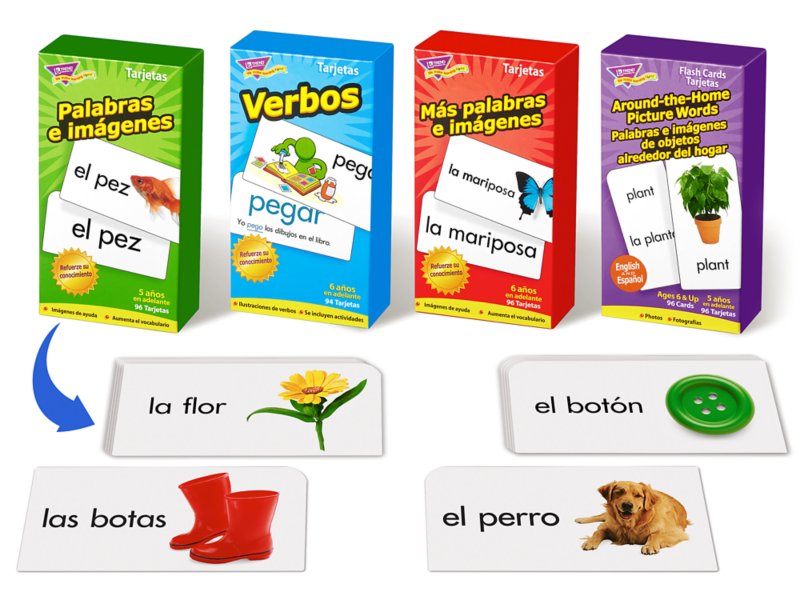 Spanish Words Flash Card Library at Lakeshore Learning