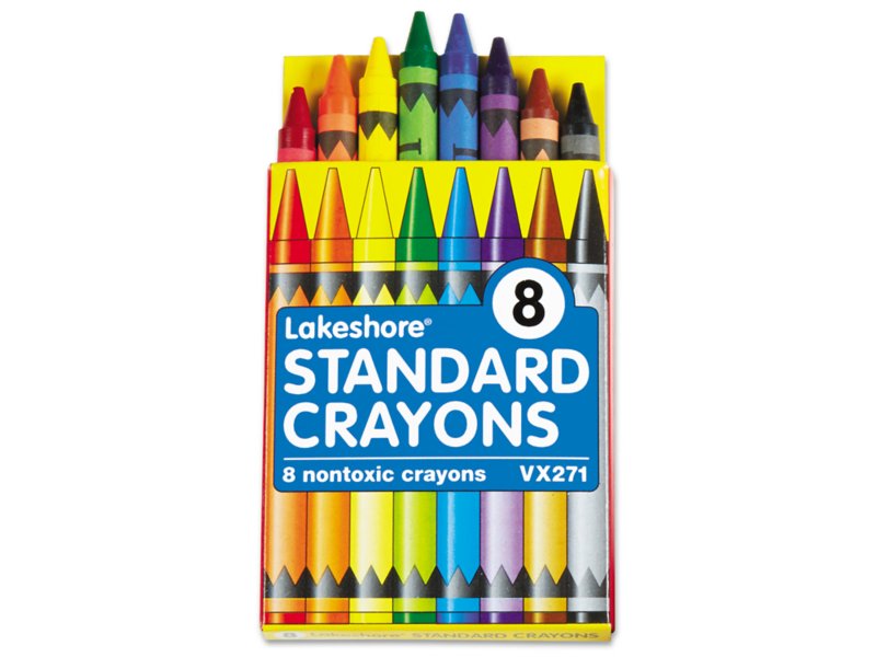 Lakeshore 8-Color Standard Crayons - Set of 12 Student Packs at ...