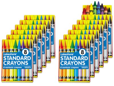 Lakeshore 8-Color Standard Crayons - Set of 12 Student Packs at ...