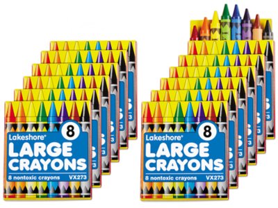 Lakeshore 8-Color Large Crayons - Set of 12 Student Packs at Lakeshore ...