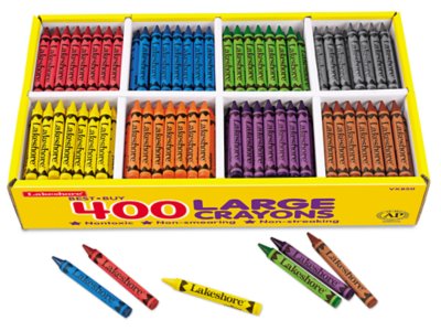 Best-Buy Large Crayons - 8-Color Box at Lakeshore Learning